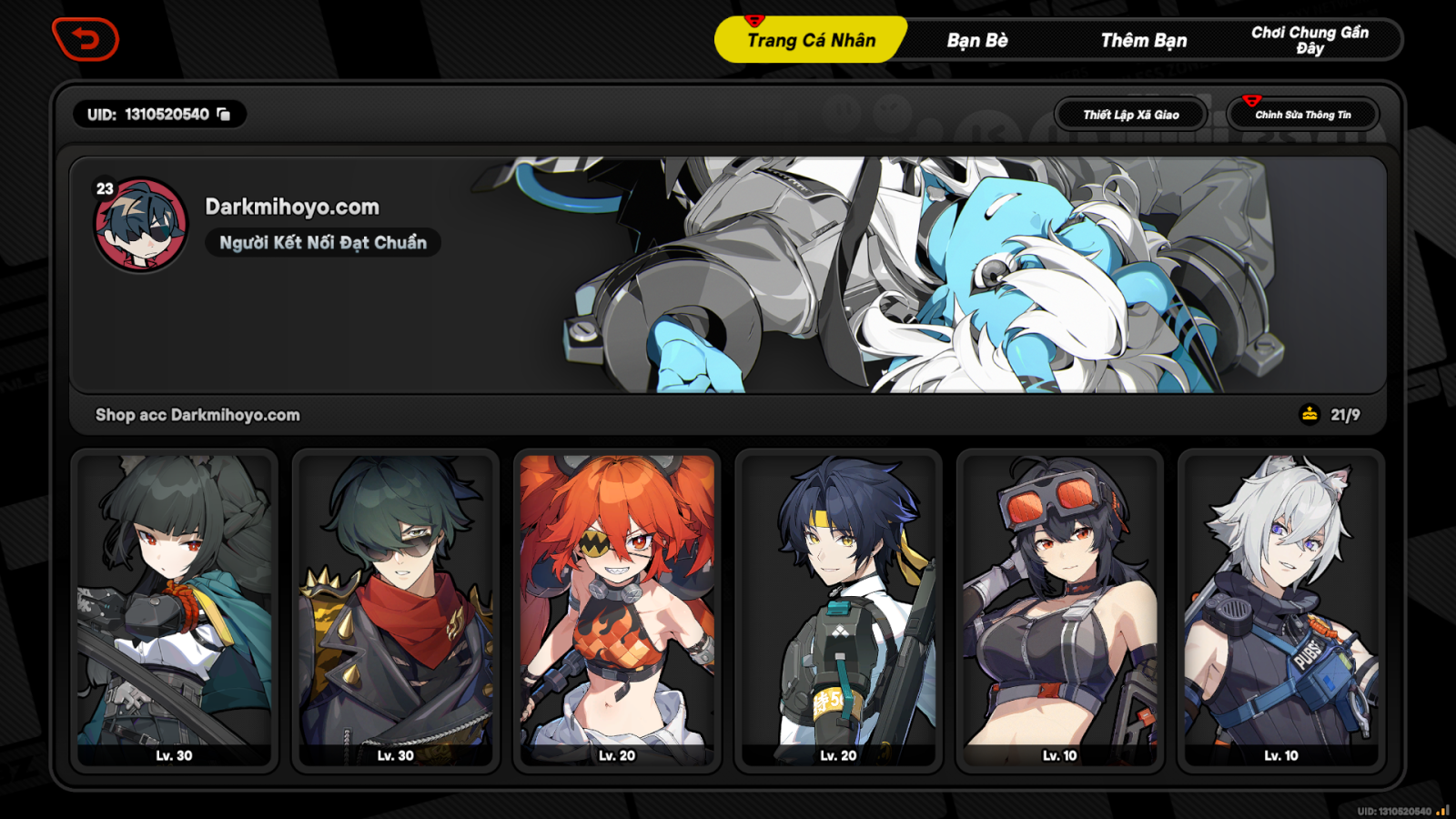 Acc Zenless Zone Zero ID 5060 - Shop acc Honkai impact 3, Honkai star rail, Zenless Zone Zero ...